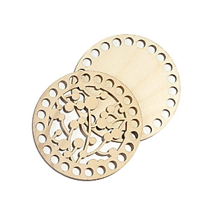 Premium Baltic birch plywood Round Wooden Basket Bottoms and lids set, solid wooden base for DIY Crochet