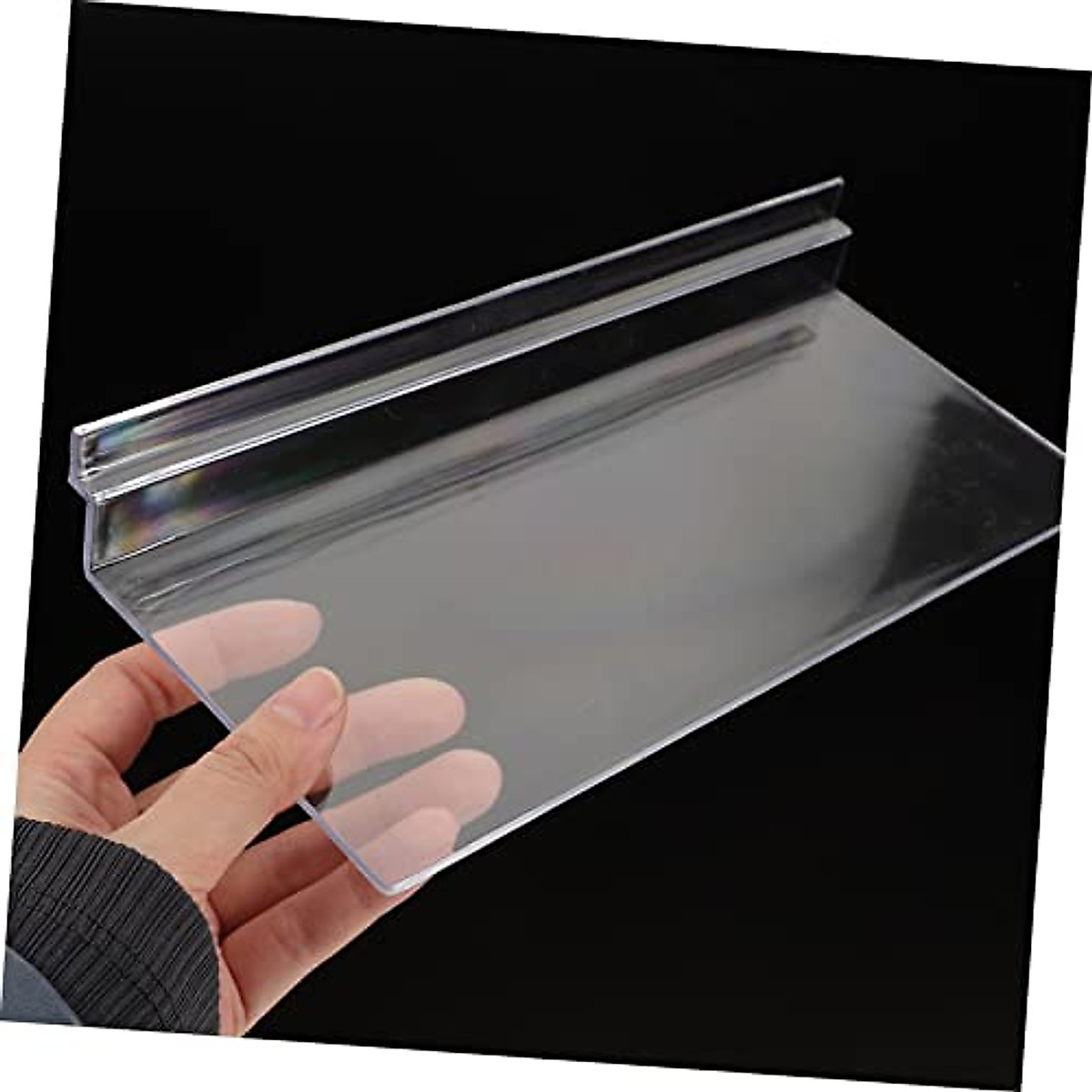 Unomor 6pcs Slot Display -Mounted Shelves Floating Shoe Display Shelves Wall Shelves for Shoes Wall Mounted Shelves Shoe Shelves for Wall Shelf Retail Shelves Transparent Plastic