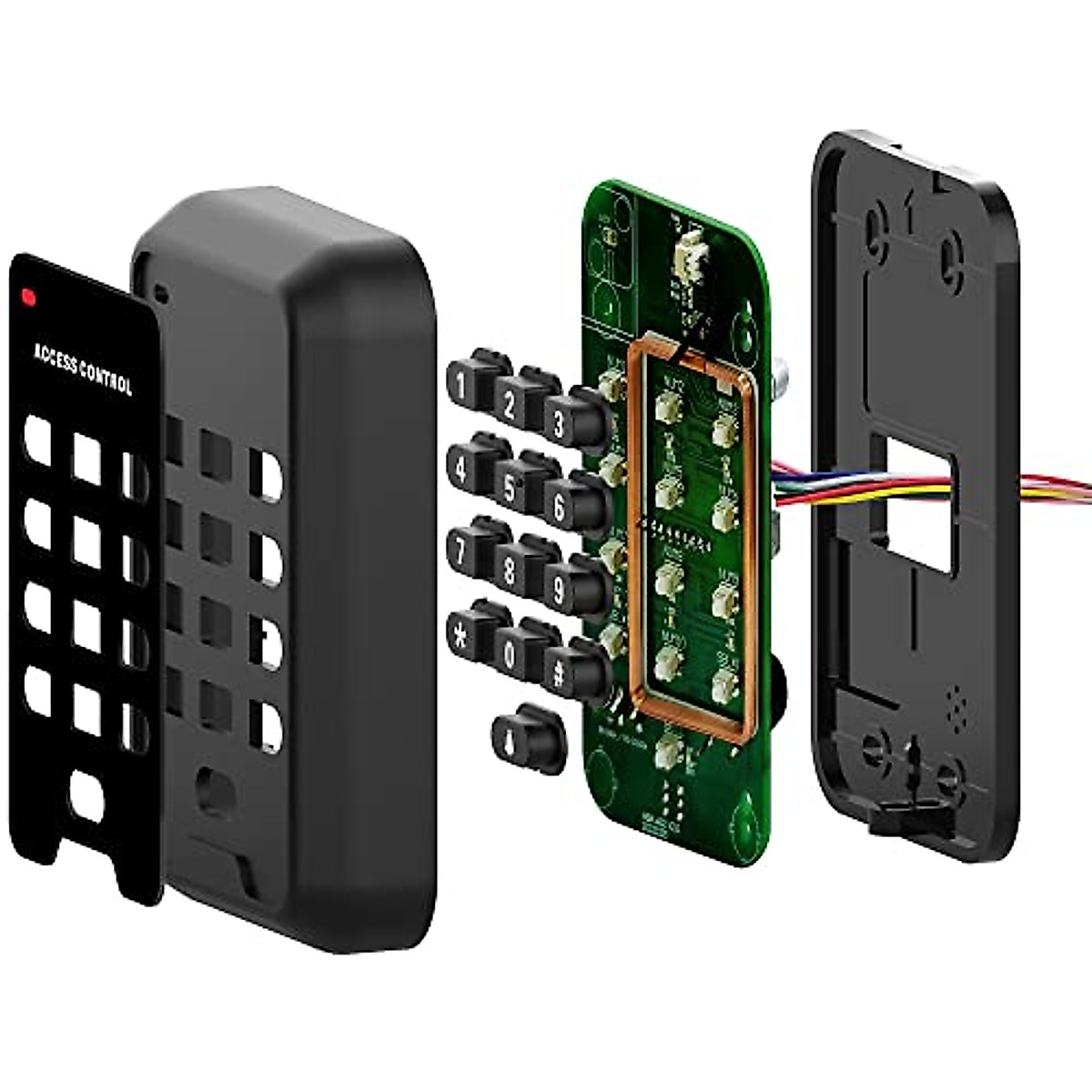 UHPPOTE 125KHz RFID Standalone Door Access Control Keypad Support 1000 Card Users + 10pcs Keyfobs
