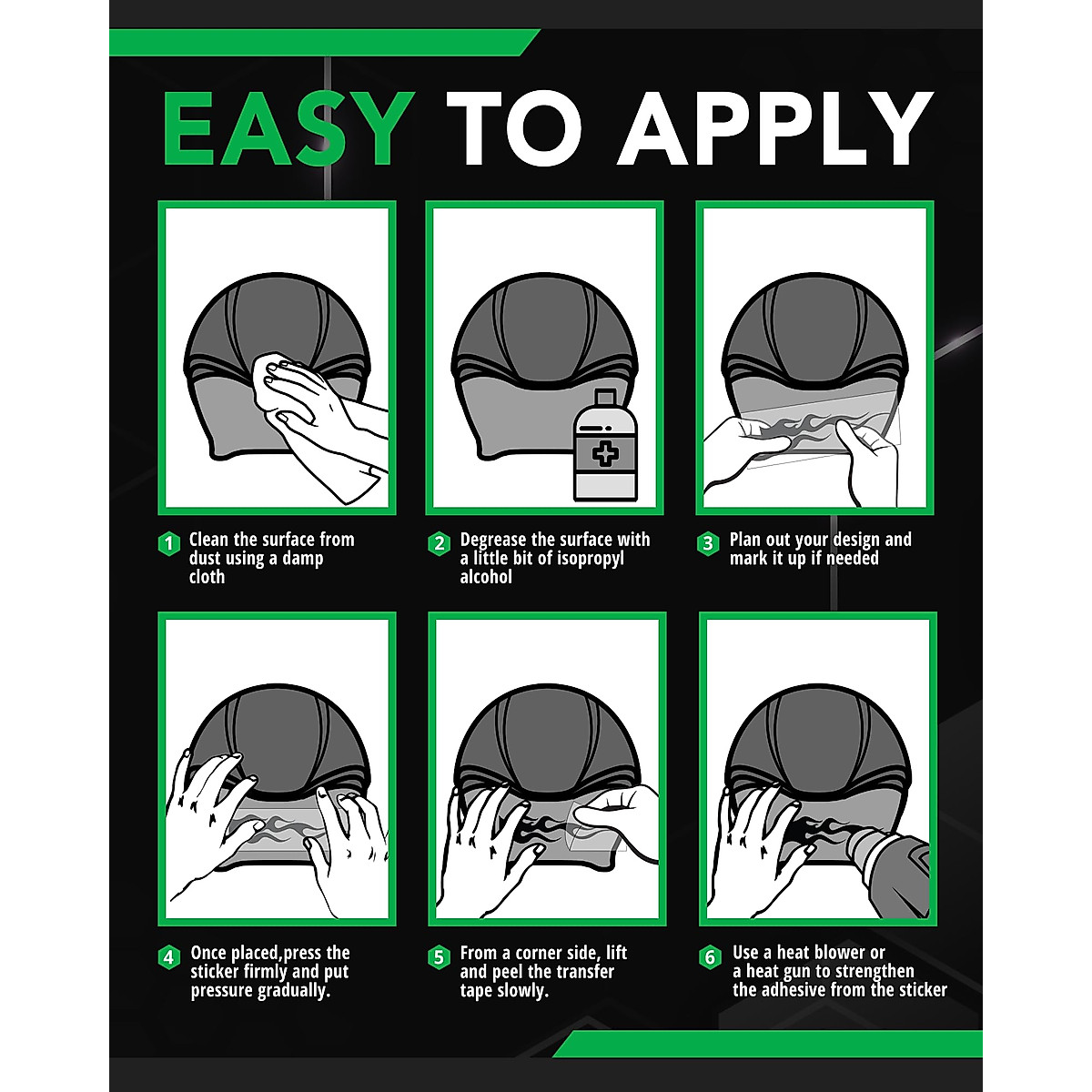 Bright Knight Reflective Flame Stickers, 4 Pcs Blue Reflective Car Sticker Decal with 3M Retro-Reflective Vinyl, Self-Adhesive Outdoor Waterproof Safety Flame Decals for Trucks, Cars, and Helmets