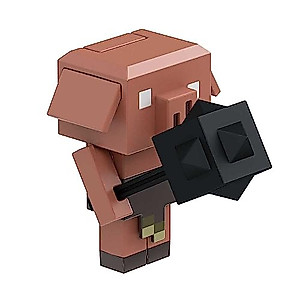 Mattel Minecraft Legends 3.25-inch Action Figures with Attack Action and Accessory, Collectible Toys (Piglin Runt)