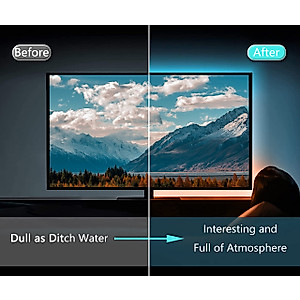 Immersion Monitor Backlight, Color Synchronized with The Screen, Ambient Lighting for Bedroom and Gaming Room, Gaming Lights fits 17-20 inch Monitors