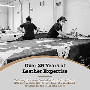 Animal Print Cowhide Rug Collection - Natural Cowhide Rugs for Living Room & Bedroom - Shiny & Modern Accent Rug - Genuine Leather & Fur Cow Hide Rug - Giraffe Large