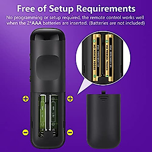 【Pack of 2】 RC280 Remote Control for Roku TVs,Compatible for TCL Roku/Hisense Roku/Onn Roku/Sharp Roku/Element Roku/Westinghouse Roku/Philips Roku/Insignia Roku/Jvc Roku/RCA Roku Smart TVs