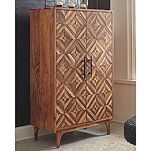 Signature Design by Ashley Gabinwell Contemporary 2-Door Accent Cabinet, Brown