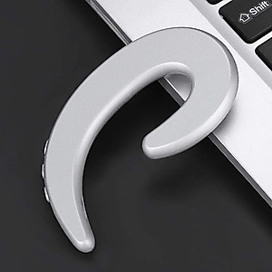 Ciglow Bluetooth Headphone, Hands Ear Hook Headset Painless Earphone Ergonomic Design Headset(Silver)