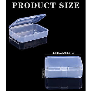 10Pcs Clear Plastic Playing Card Boxes Snaps Closed Poker Gaming Playing Card Deck Cases Holder Plastic Storage Box Clear Trading Card Box Plastic Card Storage Organizer for Bank Business Card (10Pcs)