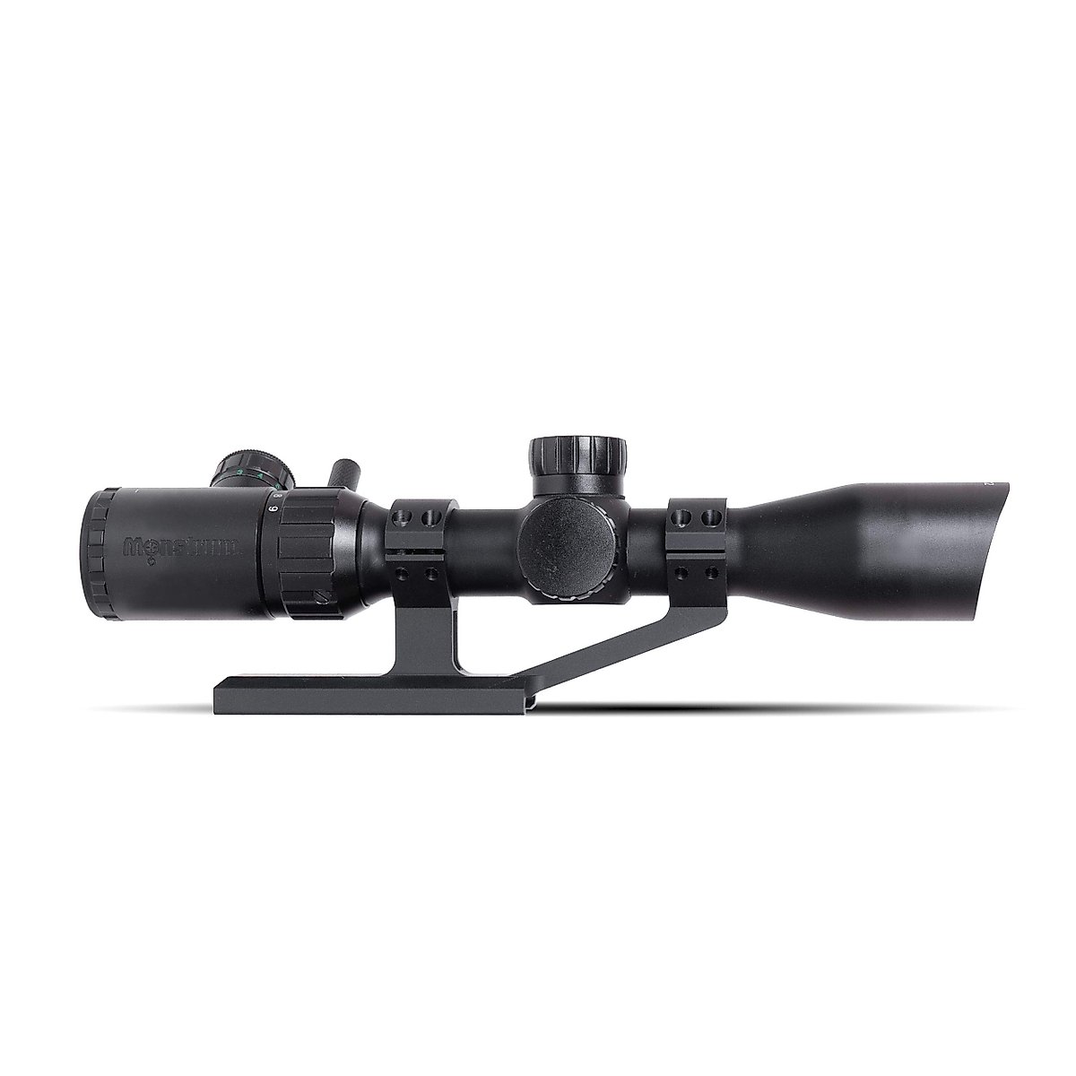 Monstrum 3-9x32 Rifle Scope with Rangefinder Reticle | ZR255 H-Series Offset Scope Mount | Bundle