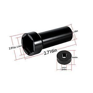 2-1/4" Mainshaft Pulley Wrench Lock Nut Sprocket Socket Tool Fit for Harley Twin Cams, Dyna, Electra Glide, Heritage Softail