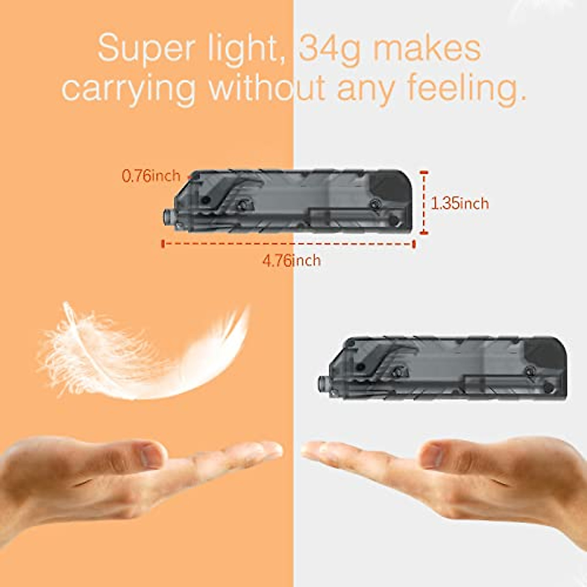 Ludex Airsoft Speed Loader 6mm BBS Pellet 100 Rounds Capacity Airsoft Magazine Fast Quick Loader with Adapter