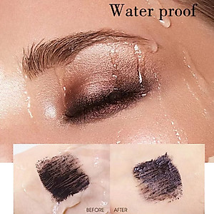 Quxunzzz Washable Mascara Eye Makeup, Lengthening Mascara,Volumizing Mascara, Mascara Makeup Brown