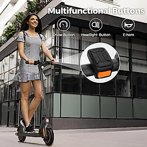Wheelspeed Electric Scooter Primer, 12-14 Miles Long Range & 15 MPH Lightweight Commuting Electric Scooter, 350W Motor & 8.5" Pneumatic Tires Portable E-Scooter for Adults with Anti-Theft E-Lock