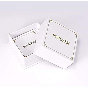 POPLYKE Moonstone Earrings for Women Crescent Moon Sterling Silver Celtic Irish Jewelry Hypoallergenic Gifts for Girl Mother Daughter Sister