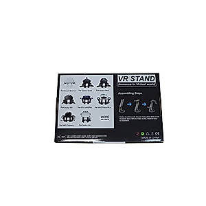 AMVR VR Stand for Quest 2, VR Headset and Touch Controllers Display Holder for Quest 2, PSVR 2, Quest, Rift, Rift S or Valve Index (Black, Just VR Stand)