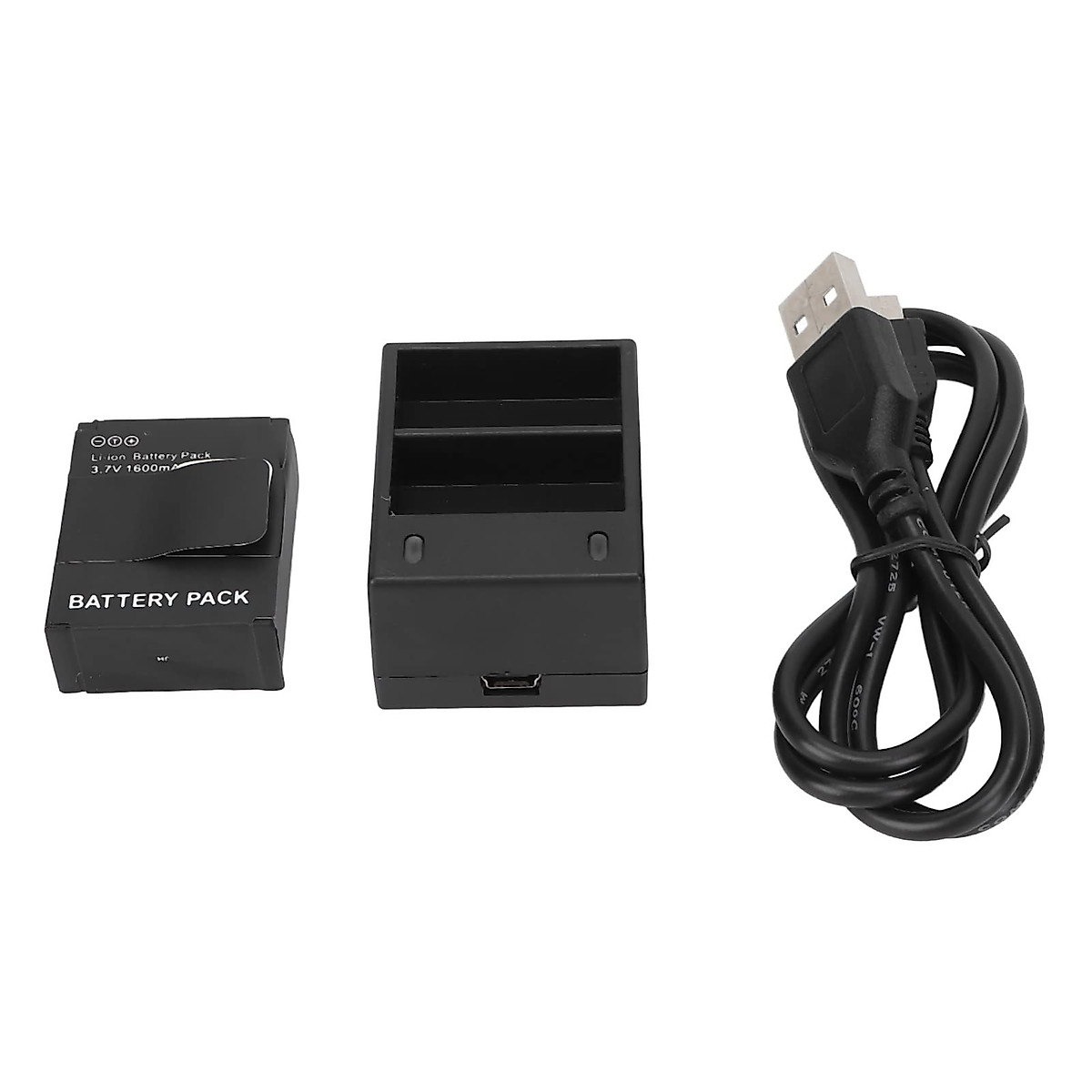 Double USB Charger, 3.7V Voltage 4.2V Output Camera Battery Charger 5V 2A Input USB for Hero 2 3 Camera Battery