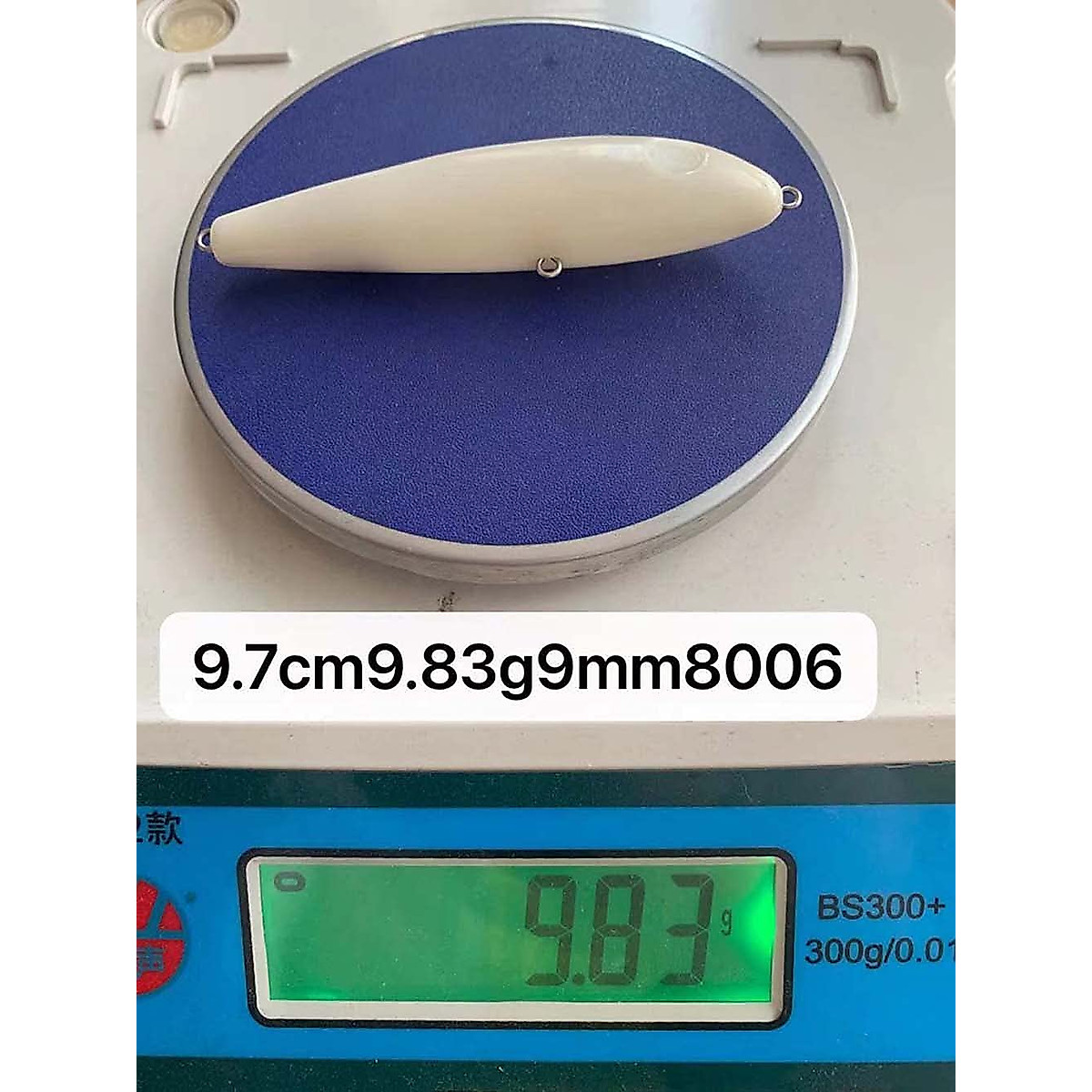 10PCS Unpainted Fishing Pencilbait 9.7cm 9.83g Lipless Popperbaits Artificial Fishing Tackle 8006 with 9mm Free 3D Fishing Eye