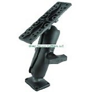 RAM Composite Double Socket Mount with 6.25" x 2" Base Plate on a 2" x 2.5" Square Base