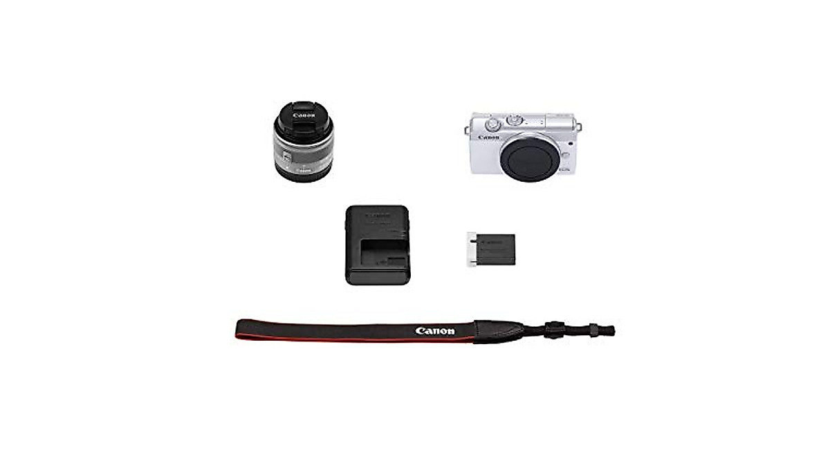 Canon EOS M200 White Mirrorless Camera 4K Vlogging Kit