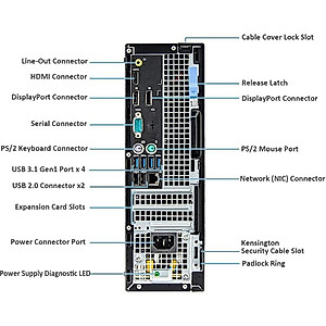 Dell Optiplex 7050 SFF Desktop Computer, Intel Core i5-7500 3.4Ghz, 8GB DDR4, 500GB SSD, Dual Display Support, WiFi, DisplayPort, HDMI, Windows 10 Pro 64 Bit, w/Keyboard & Mouse (Renewed)
