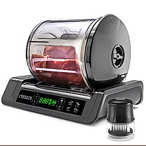 STX International STX-1000-CE Chef's Elite 15 Minute Meat & Vegetable Vacuum Tumbler Marinator with Auto Shut Off and Free Meat Tenderizer