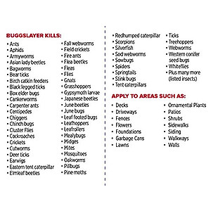 BUGGSLAYER Crawling Insect Insecticide Concentrate 8-oz. Outdoor Killer for Ants, Spiders, Mosquitoes, Ticks and Fleas.