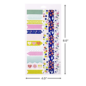 Hallmark Stickers for Kids and Adults (Pack of 91 Stickers, 5 Sheets for Planners, Notebooks, Laptops, Water Bottles, and More)