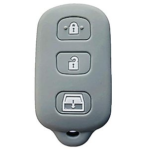 Rpkey Silicone Keyless Entry Remote Control Key Fob Cover Case protector Replacement Fit For 1999-2009 Toyota 4Runner 2001-2008 Toyota Sequoia HYQ12BBX HYQ12BAN HYQ1512Y(gray)