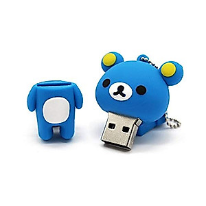 2.0 Blue Teddy Bear 16GB USB Flash Thumb Drive Storage Device Cute Novelty Cartoon U Disk Memory Stick Animal