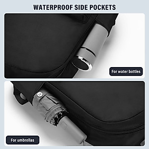 HOMIEE Lightweight Casual Laptop Backpack Fits 15.6 Inch Computer, Water-Resistant Daypack Unisex Bookbag for College Work Travel Gifts, Black