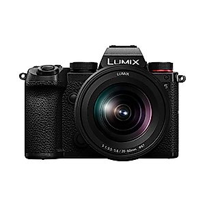 Panasonic LUMIX S5 Full Frame Mirrorless Camera, 4K 60P Video Recording with Flip Screen & WiFi, LUMIX S 20-60mm F3.5-5.6 Lens, L-Mount, 5-Axis Dual I.S, DC-S5KK (Black)