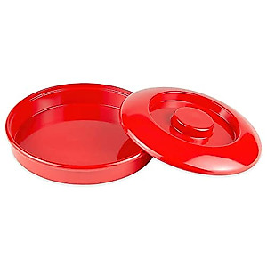 GET TS-800-L-R-EC Commercial-Grade Tortilla Server/Holder w/Lid, 7.75", Red (Set of)