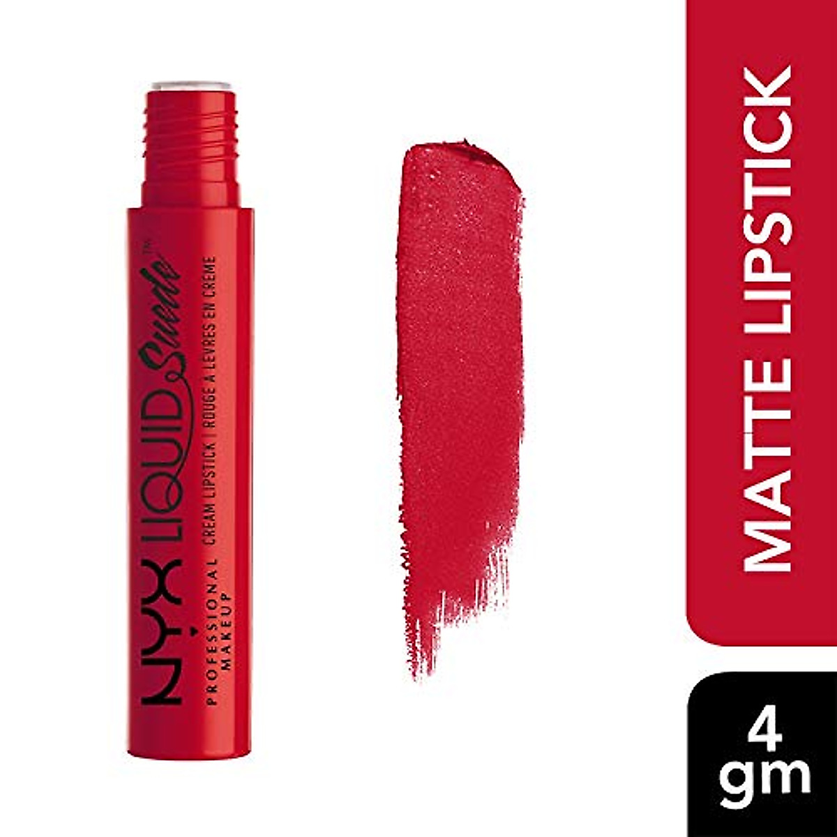 NYX PROFESSIONAL MAKEUP Liquid Suede Cream Lipstick - Kitten Heels (Bright Red)