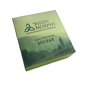 Biddy Murphy Celtic Tree of Life 925 Sterling Silver, Connemara Marble Pendant Necklace, 18" Inch, ¾” x ⅞”, Women's Irish Jewelry Imported from Ireland