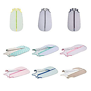 baby deedee 100% Cotton Sleeping Sack, Baby Sleeping Bag Wearable Blanket, Sleep Nest Lite, Infant and Toddler, Blue, Large (18-36 Month)