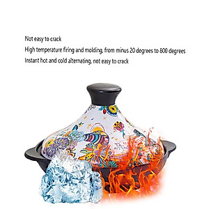 GFHVDC tagine pot moroccan for cooking Tagine Pot Enameled Cast Iron Casserole Non Stick Saucepan Exotic Stew Pot with Lid Oven Safe Dish w Large Capacity, Cone Shaped Lid, Cookware Gift,2.2l