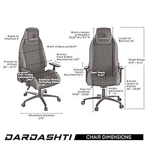 Atlantic Gaming Chair, Office Chair High Back Computer Chair Leather Desk Chair Racing Executive Ergonomic Adjustable, Swivel, Reclining Task Chair & Armrests, Lumbar Support (Red)