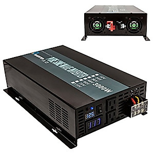 WZRELB Reliable 3000W Pure Sine Wave Solar Power Inverter 48V 120V Off Grid DC to AC Power Converter Generator Home Power Backup