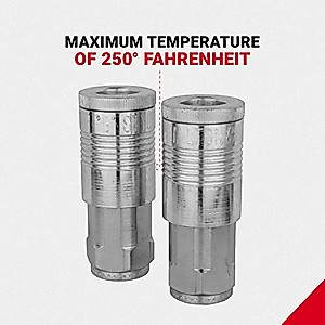 Milton Industrial Air Coupler, G-Style quick connect coupler, 1/2" FNPT, Steel Air tool fitting, 1815 (Pack of 5)