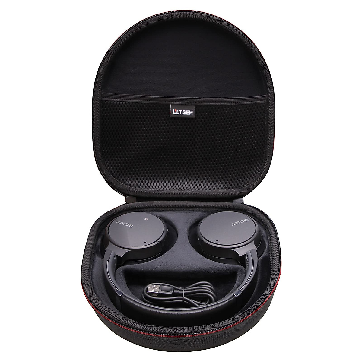 LTGEM Case Compatible with Sony WH-CH720N / WH-CH520 / WHCH710N / WH-CH510 Noise Canceling Headphones Over The Ear Headset, Black