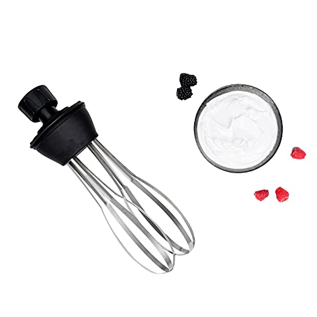 Restaurantware Hi Tek Stainless Steel Whisk - Fits Variable Speed Immersion Blender - 10" - 1 count box,Silver