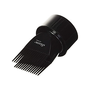 Diane Universal Blow Dryer Comb Attachment for Straightening, Detangling, Volumizing, and Styling, Fits Most 2” Barrel Hair Dryers, Black