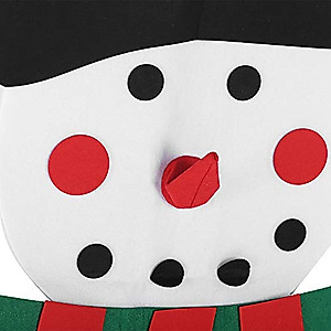 Jauarta Felt Christmas Snowman Set, DIY Wall Hanging Snowman Ornaments Xmas Gifts for Kids (White)