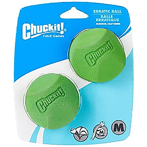 ChuckIt! Erratic Ball Dog Toy, Medium (2 Pack)