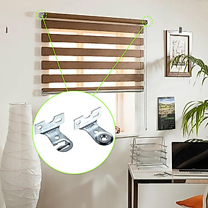 Sumnacon Metal Window Shade Brackets-4PCS Roller Shade Hardware Outside Mount with Screws,Sturdy Roller Shades Bracket for Living Room,Bedroom,Offices