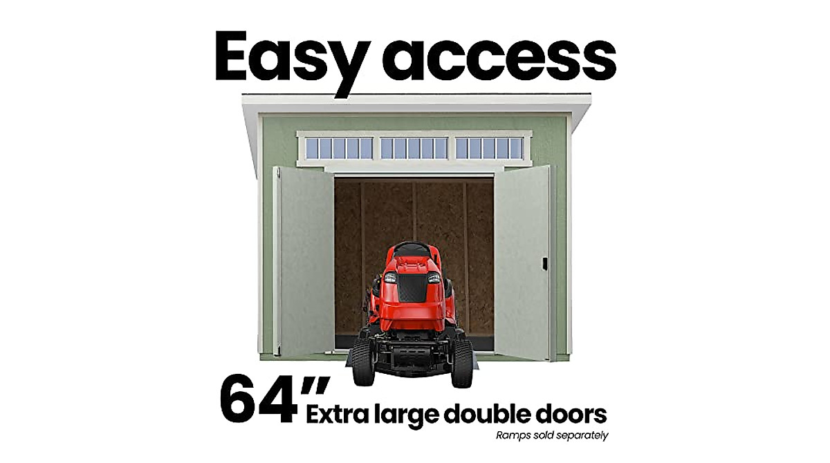 Handy Home Olympia 10x7.5 Wood Storage Shed - Durable & Stylish