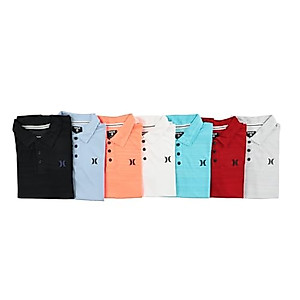 Hurley Boys' Performance Polo Shirt, Aurora Green Heather, L