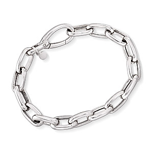 Ross-Simons Italian Sterling Silver Paper Clip Link Bracelet. 8 inches