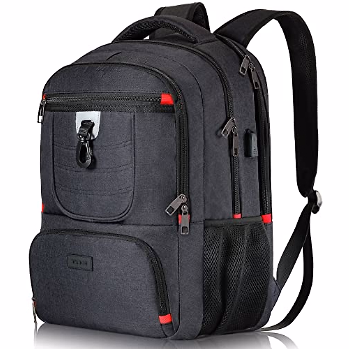 BIKROD Travel Backpack for Men, Extra Large School Backpacks for Teens, Durable Laptop Backpacks with USB Charging Port Fits 17.3 Inch, Outdoor Hiking Water Resistant Anti Theft College Bag Gift