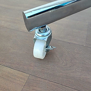 Round Portable Small Clothing & Garment Racks with Wheels/Glass Shelf - Rotatable 39" to 65" Adjustable Height Modern Hanging Rails, Dressing Room Dormitory Cloakroom Boutique