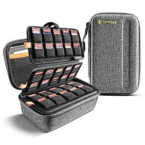 tomtoc 100 Cartridge Game Holder for Nintendo Switch, Sony Ps Vita Games and SD Memory Cards, Nintendo Switch Game Card Case